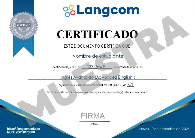 Test de placement en anglais Langcom avec certificat – Certifiez votre ...